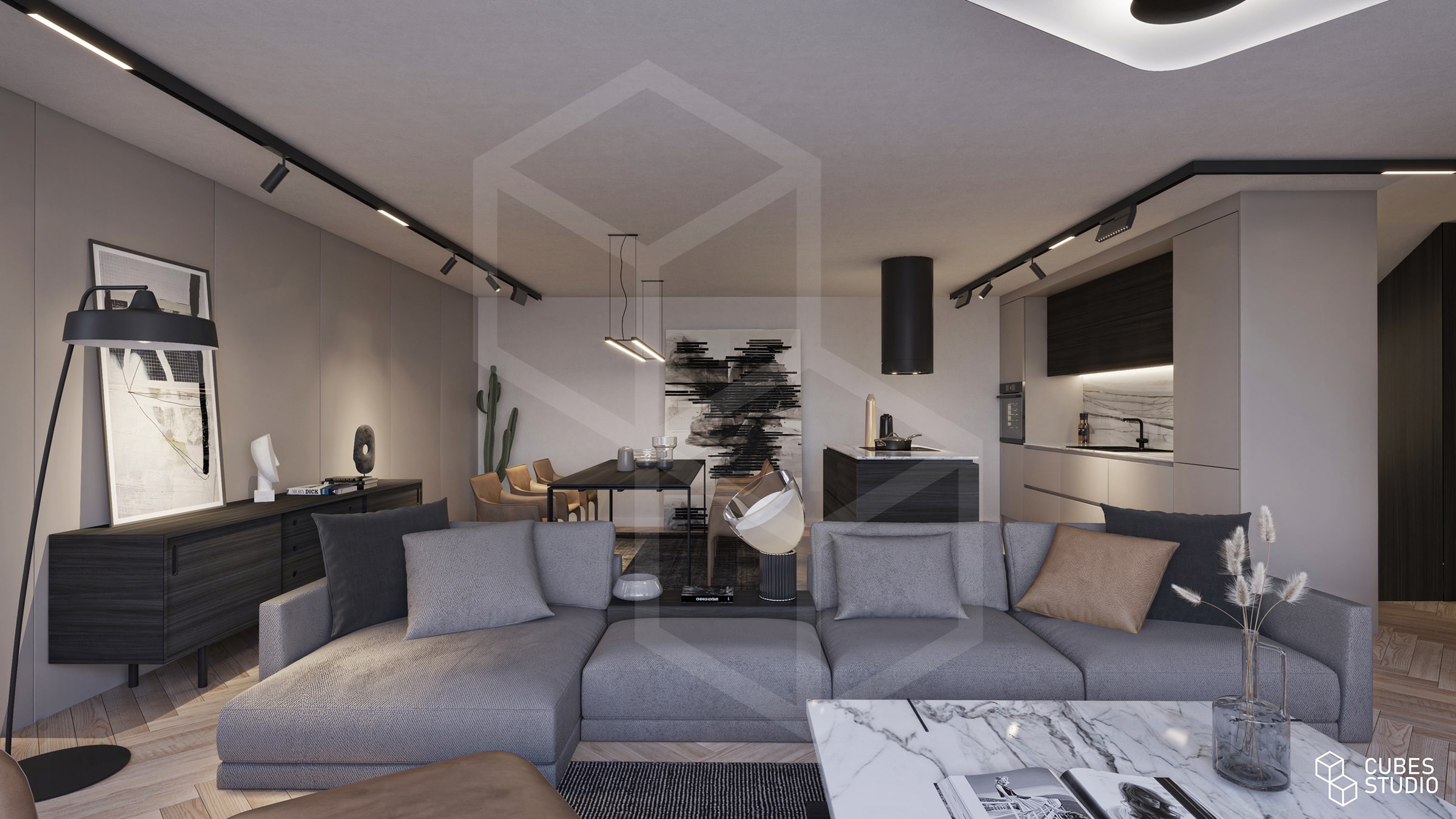 minimalist interior - VIZ HOUSE - Cubes Studio