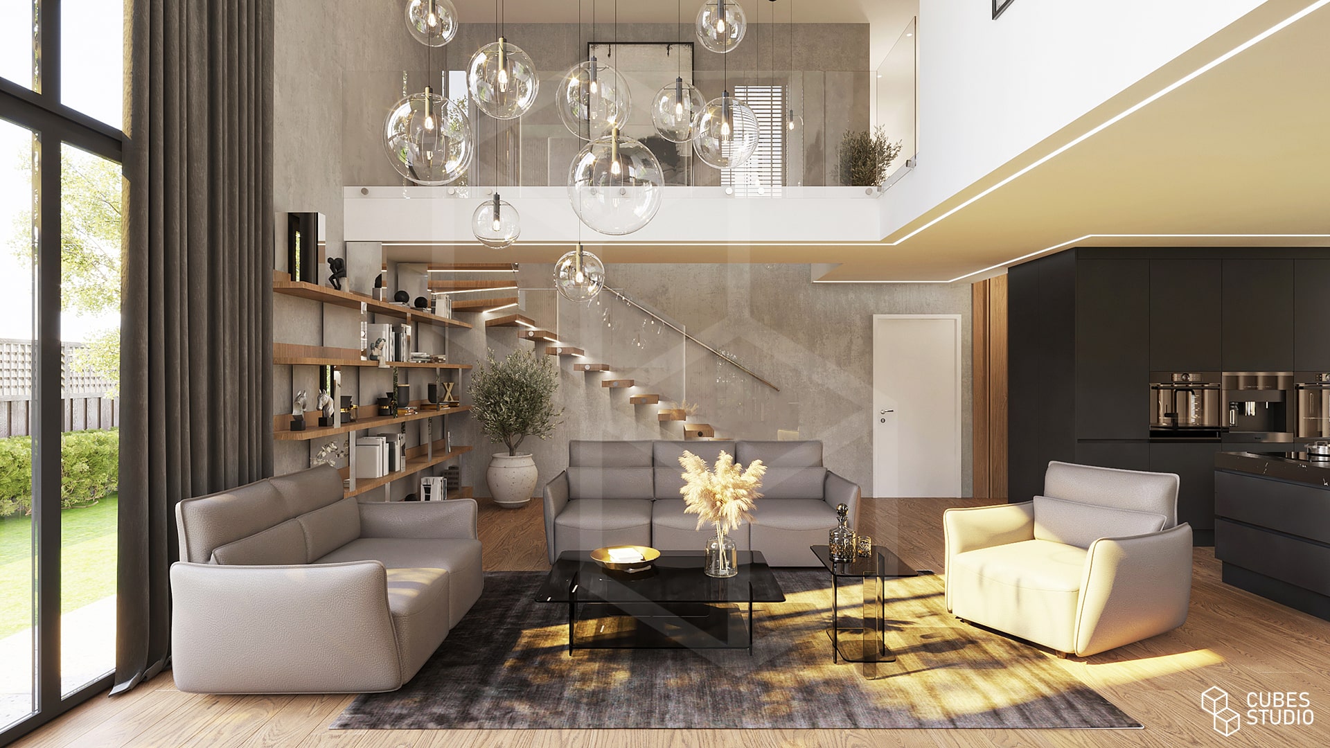 Contemporary interior design- GALLERY HOUSE - Cubes Studio